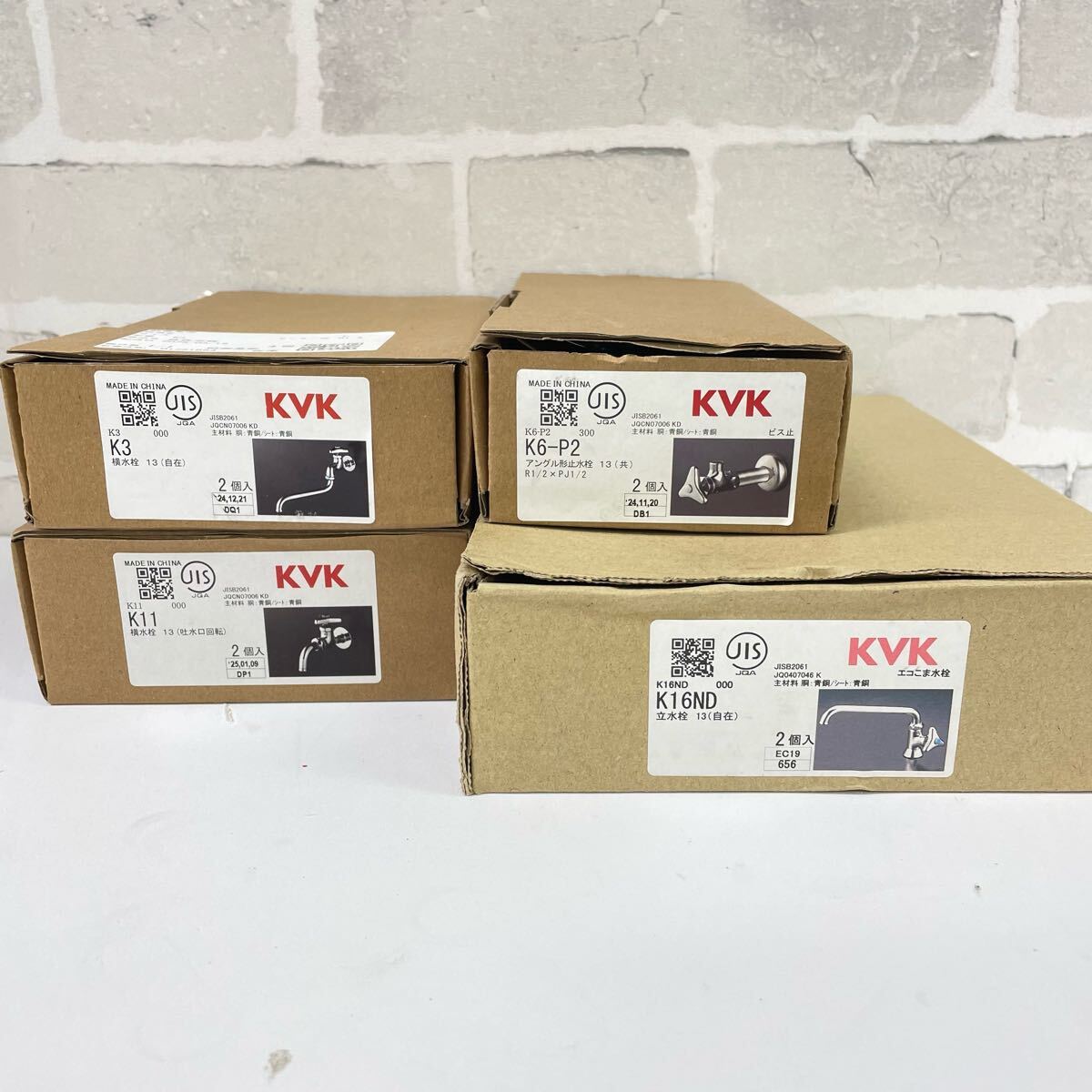 Yahoo!オークション - 未使用品 KVK 水栓 まとめ 4箱 K11 K3 K6-P2 K16...