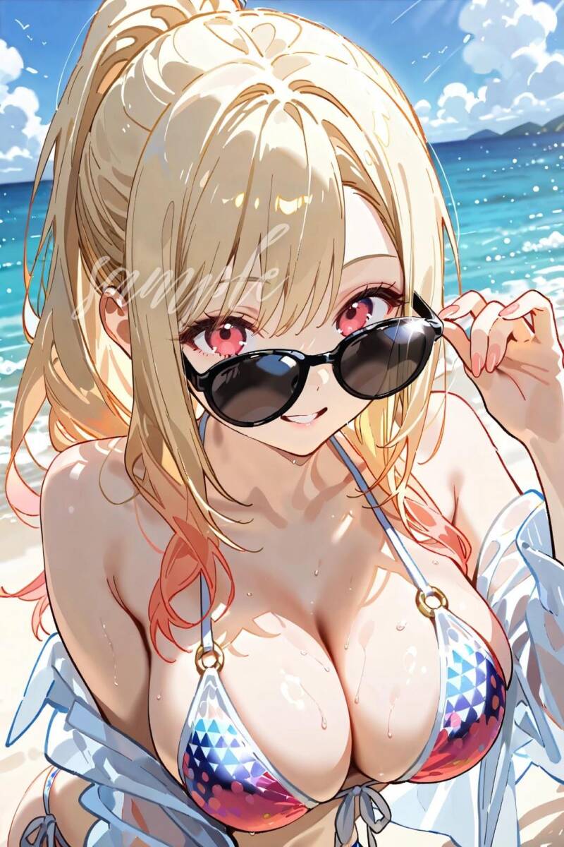 Yahoo!オークション - 金髪ギャル キャラアート セクシー美少女 A4ポス...