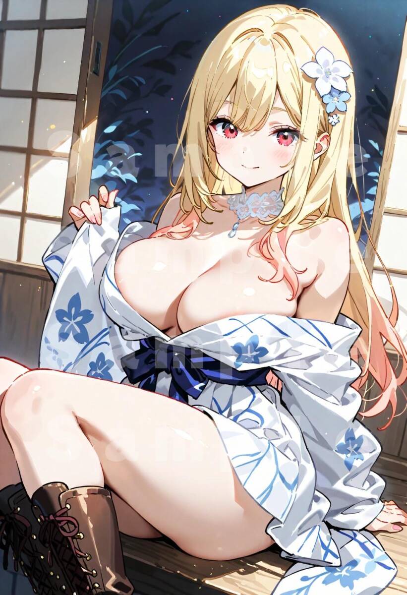 Yahoo!オークション - 金髪ギャル 美少女 A4ポスター 一点物 イラスト ...