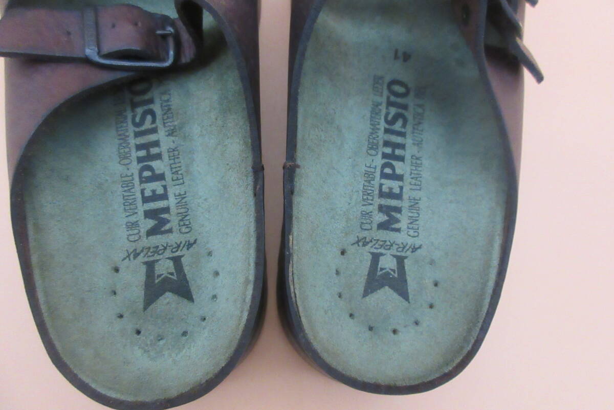 Yahoo!オークション - MEPHISTO メフィスト レザー サンダル サイズ41 ...