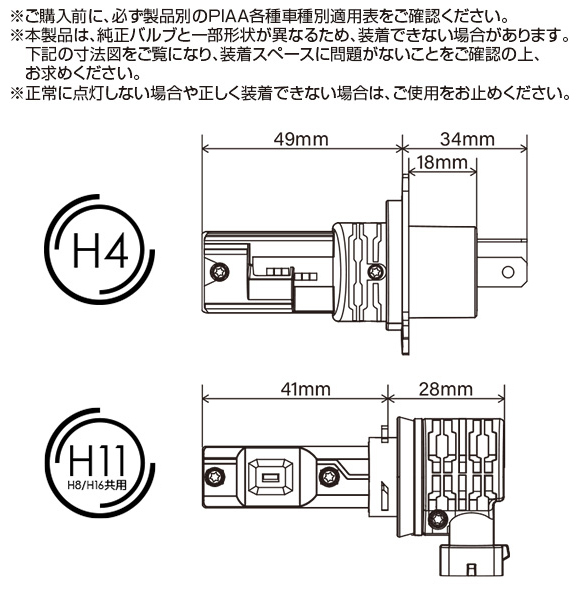 Yahoo!オークション - PIAA LEH240 ヘッドランプ用 LEDバルブ H4 Hi-Lo...