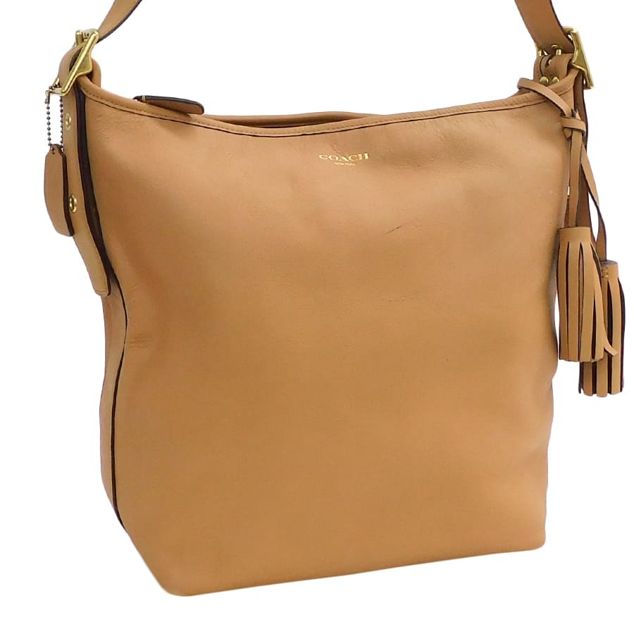 Yahoo!オークション - 1円 コーチ ショルダーバッグ 19889 ベージュ系 ...