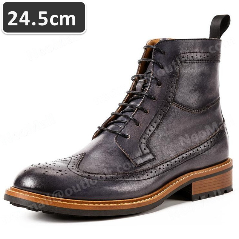 Yahoo!オークション - 送料込 本革 牛革 メンズ ショートブーツ ブラッ...