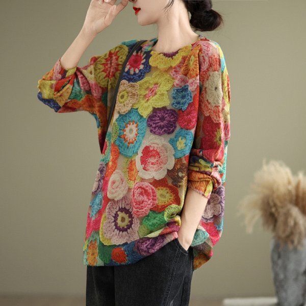 Yahoo!オークション - yh セール ニット セーター クールネック プリン...