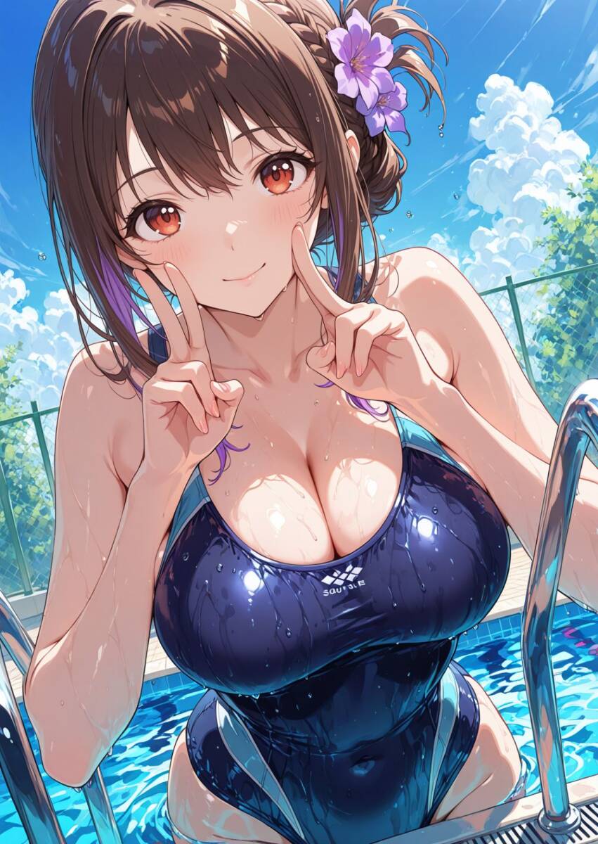 Yahoo!オークション - 穂乃香 スク水 美少女 美脚 セクシー A4 ポスタ...