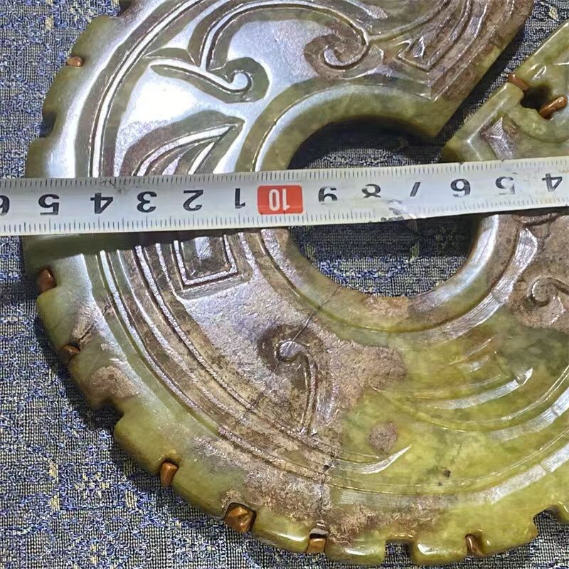 Yahoo!オークション - Z216-T-9 旧家収蔵 中国古玩 岫玉玉 戦漢時代 天...