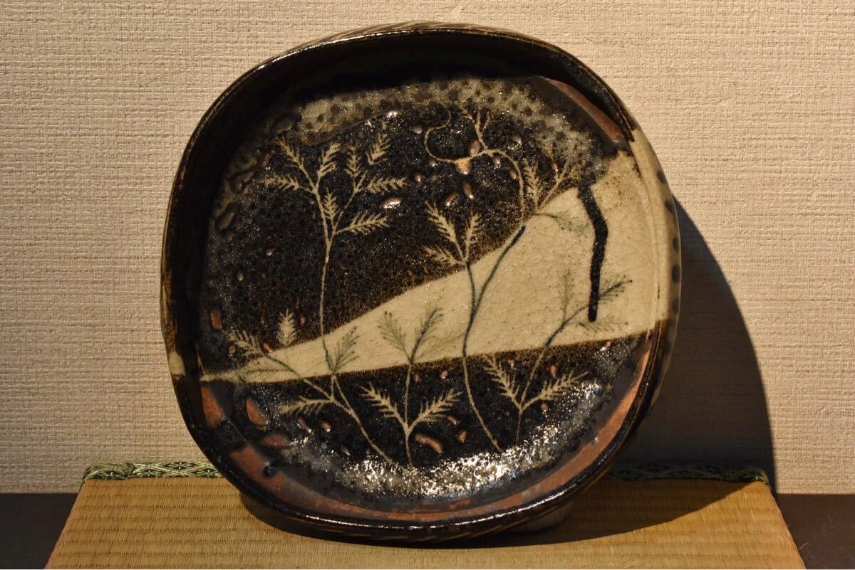 Yahoo!オークション - 【GE】E886【コレクター所蔵品】時代 鼠志野鉢/...