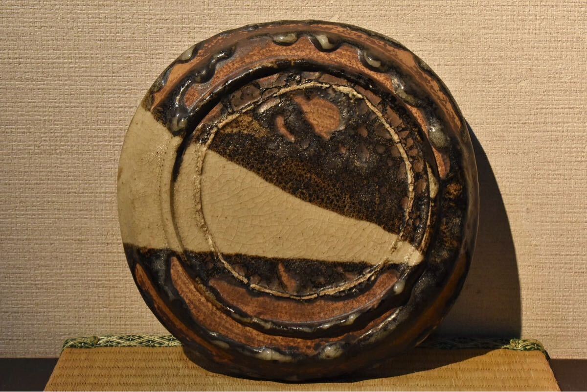 Yahoo!オークション - 【GE】E886【コレクター所蔵品】時代 鼠志野鉢/...