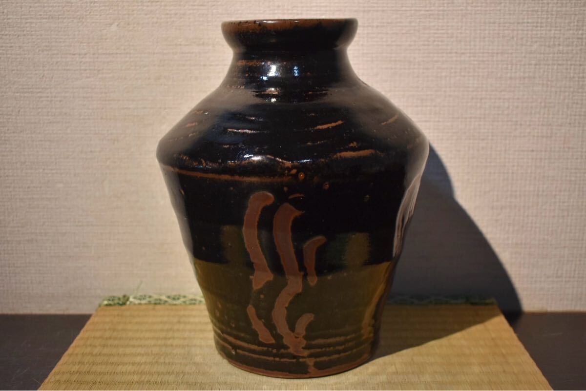 Yahoo!オークション - 【GE】M912【コレクター所蔵品】時代 益子焼花瓶...