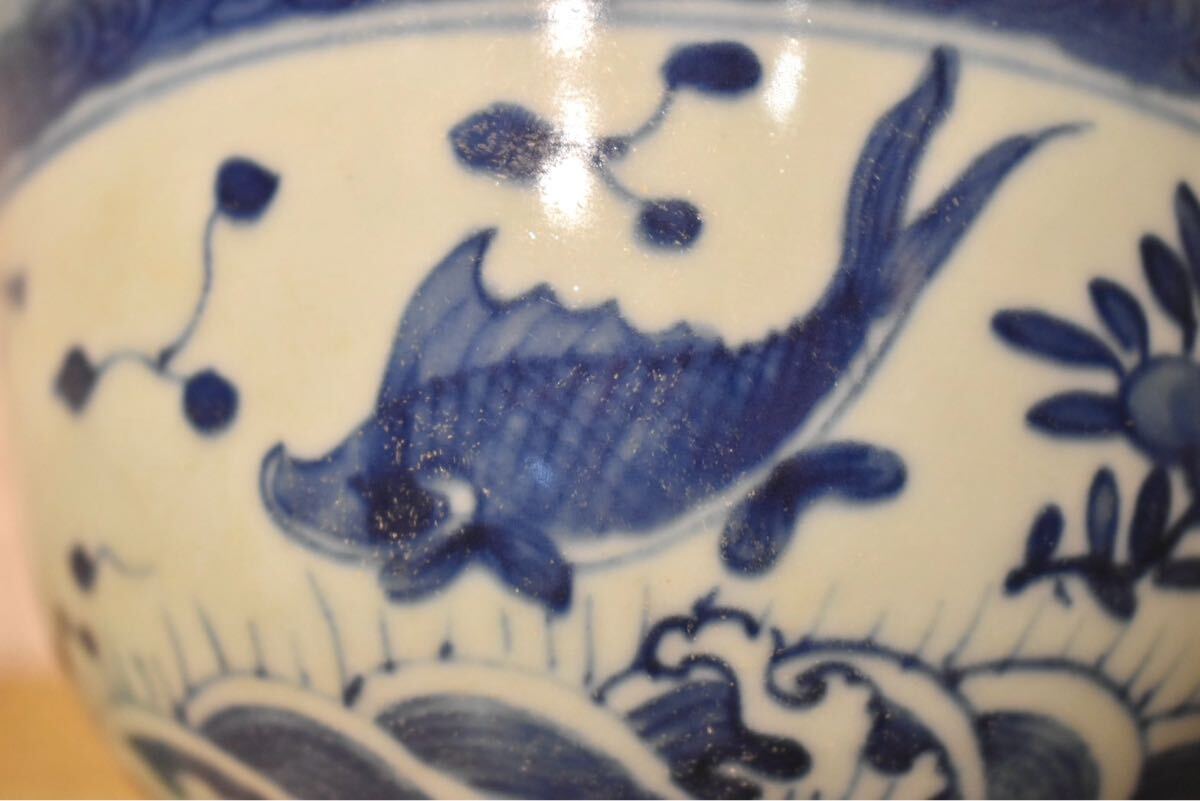 Yahoo!オークション - 【GE】E896【コレクター所蔵品】時代 染付魚紋碗...