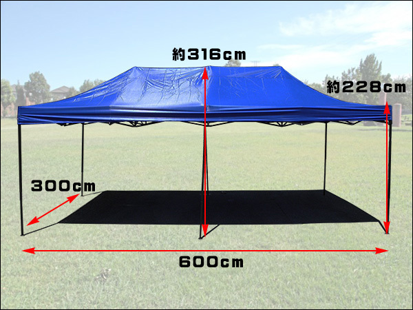 Yahoo!オークション - 3×6m防水 ビッグサイズ クイックタープテント ...