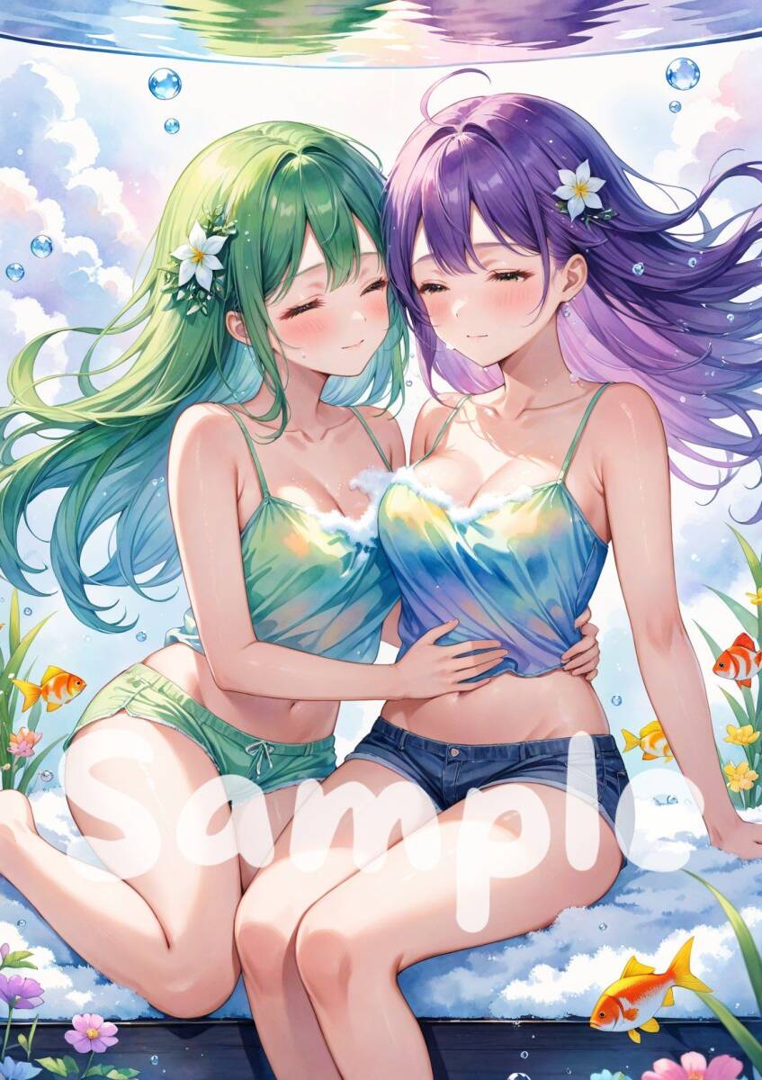 Yahoo!オークション - 1点物 [高画質] アダルト オリジナルA4 アクア...