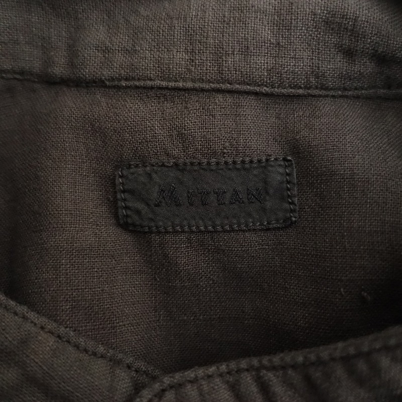 Yahoo!オークション - 【染】ミッタン MITTAN バンドカラーロングシャ...