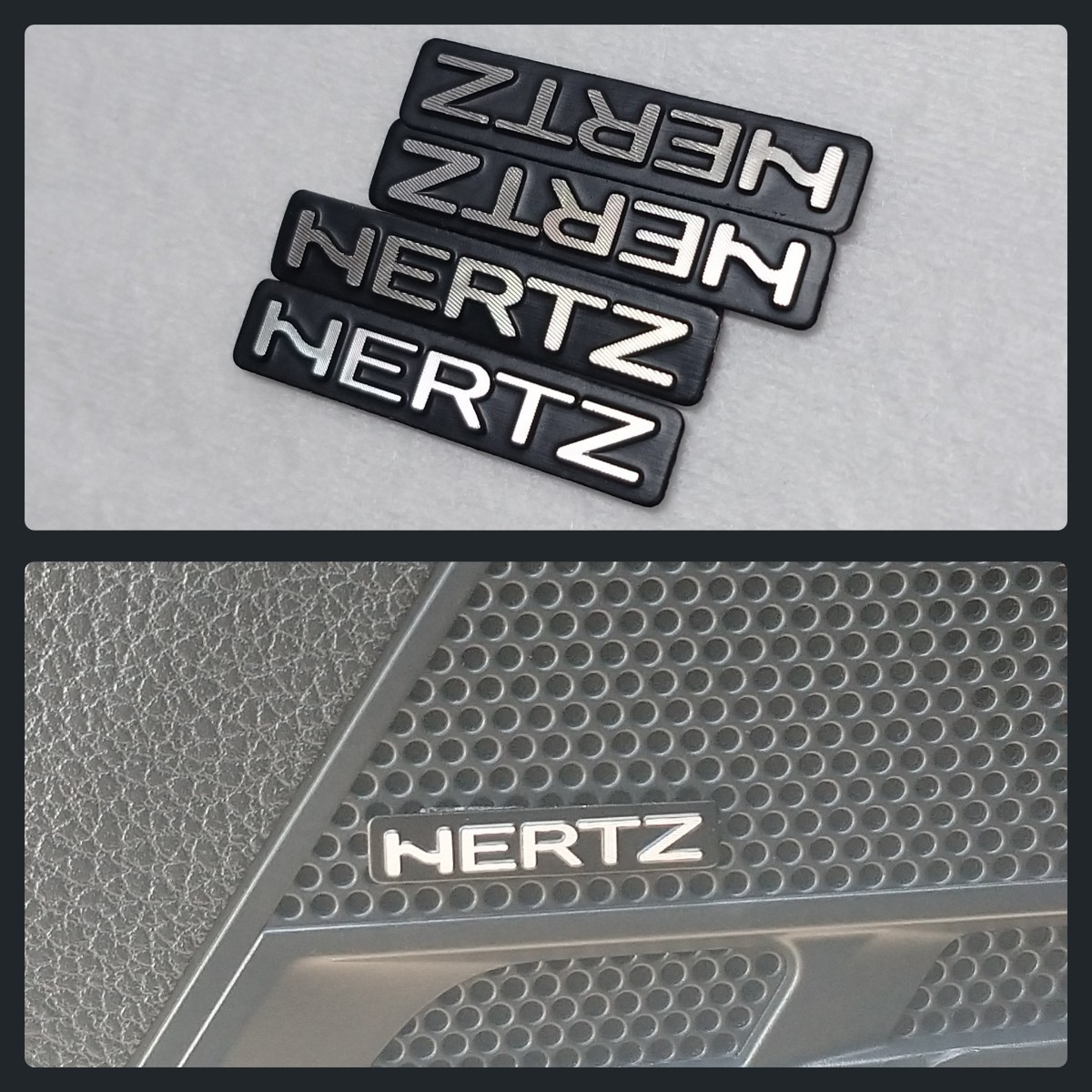 Yahoo!オークション - HERTZ スピーカーエンブレムプレート4枚/スピー...
