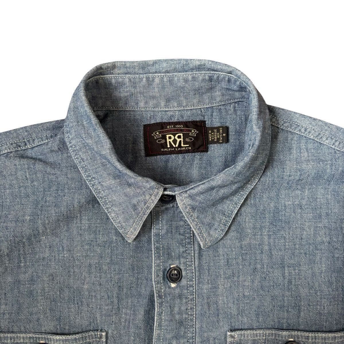 Yahoo!オークション - beams plus 別注 RRL USA製 シャンブレーシャツ ...