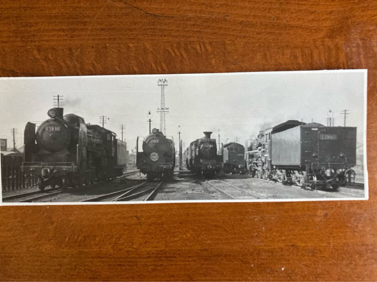 昭和鉄道絵葉書 山陽本線/広島第ニ機関区のC59 95/C62 6 特急かもめヘッドマーク付き/C58 146/C59 183 撮影時期不明 5.6×163㎝(中古)のオークション落札情報