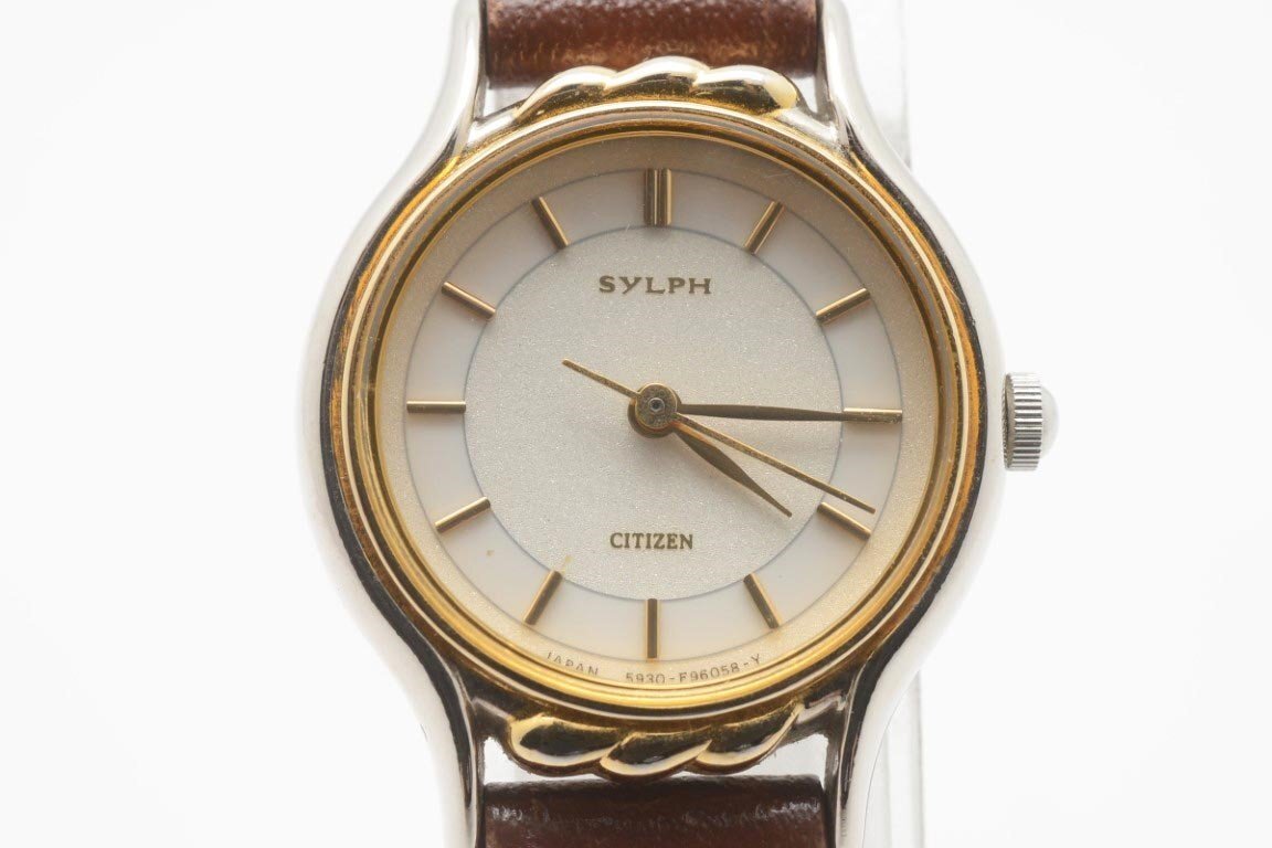 Yahoo!オークション - シチズン SYLPH 5931-F91881 ラウンド シルバー ...