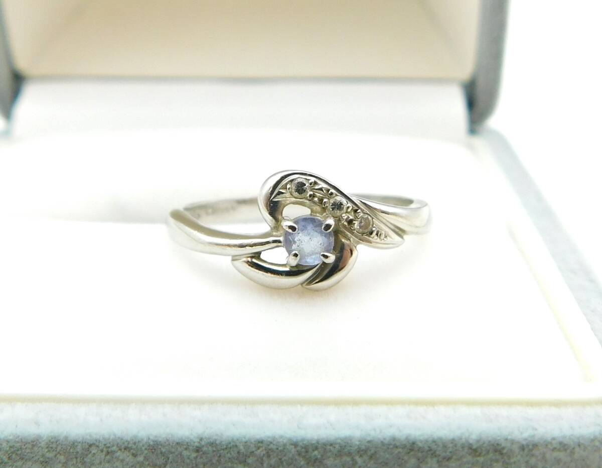 Yahoo!オークション - Pt850 タンザナイト ダイヤ0.02ct リング 11号