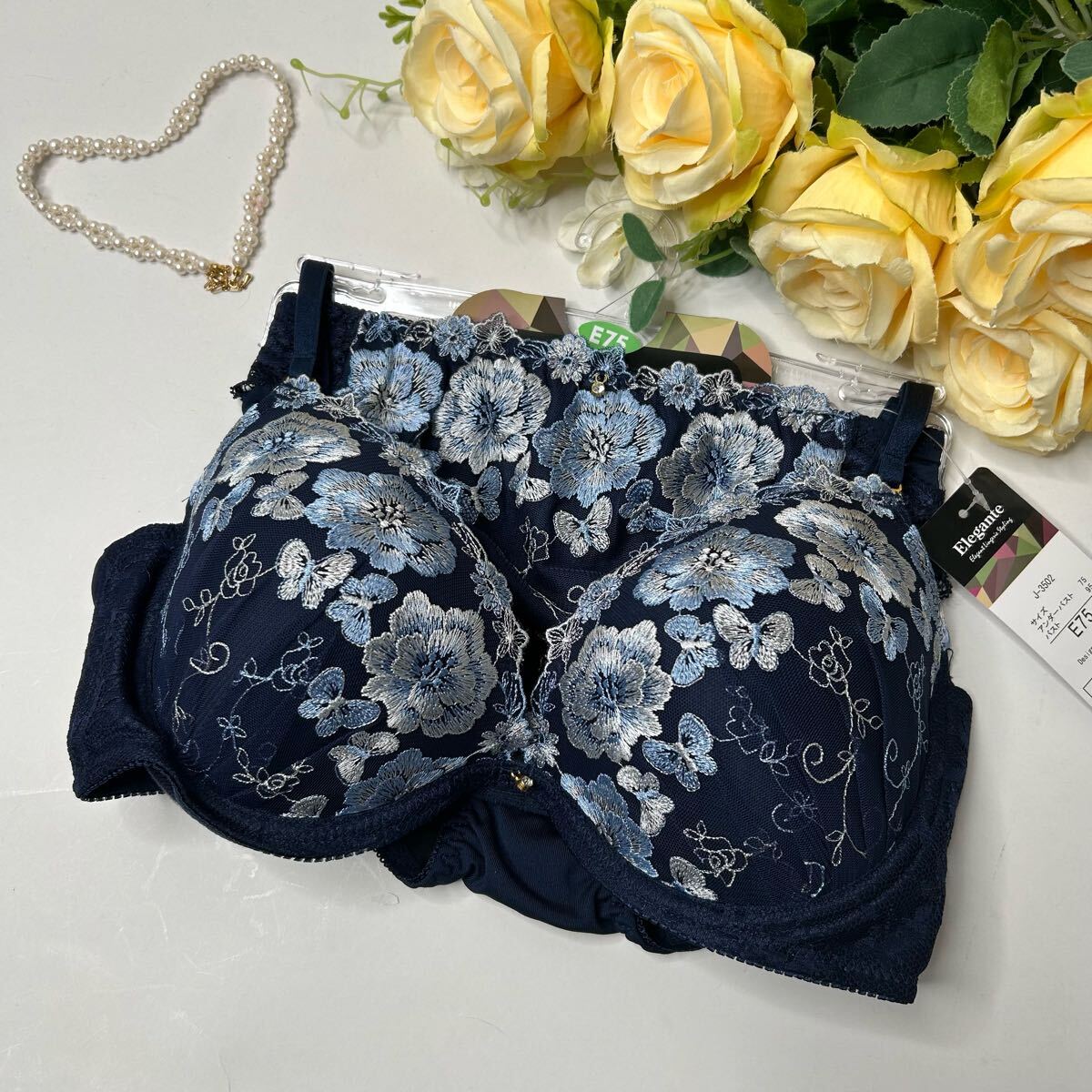 Yahoo!オークション - E75L ブラジャー&パンティ フリージア 7