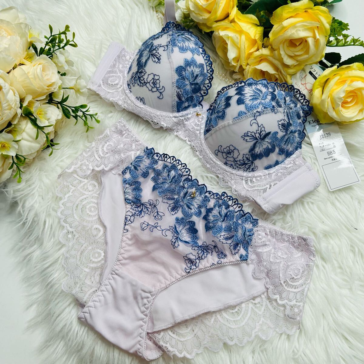 Yahoo!オークション - B85Lブラジャー&パンティ フリージア 4