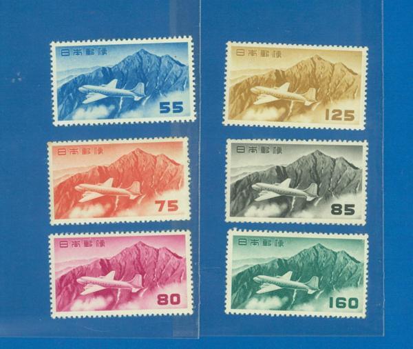 Yahoo!オークション - 4595 航空切手 立山航空 0なし 6種完 〒1