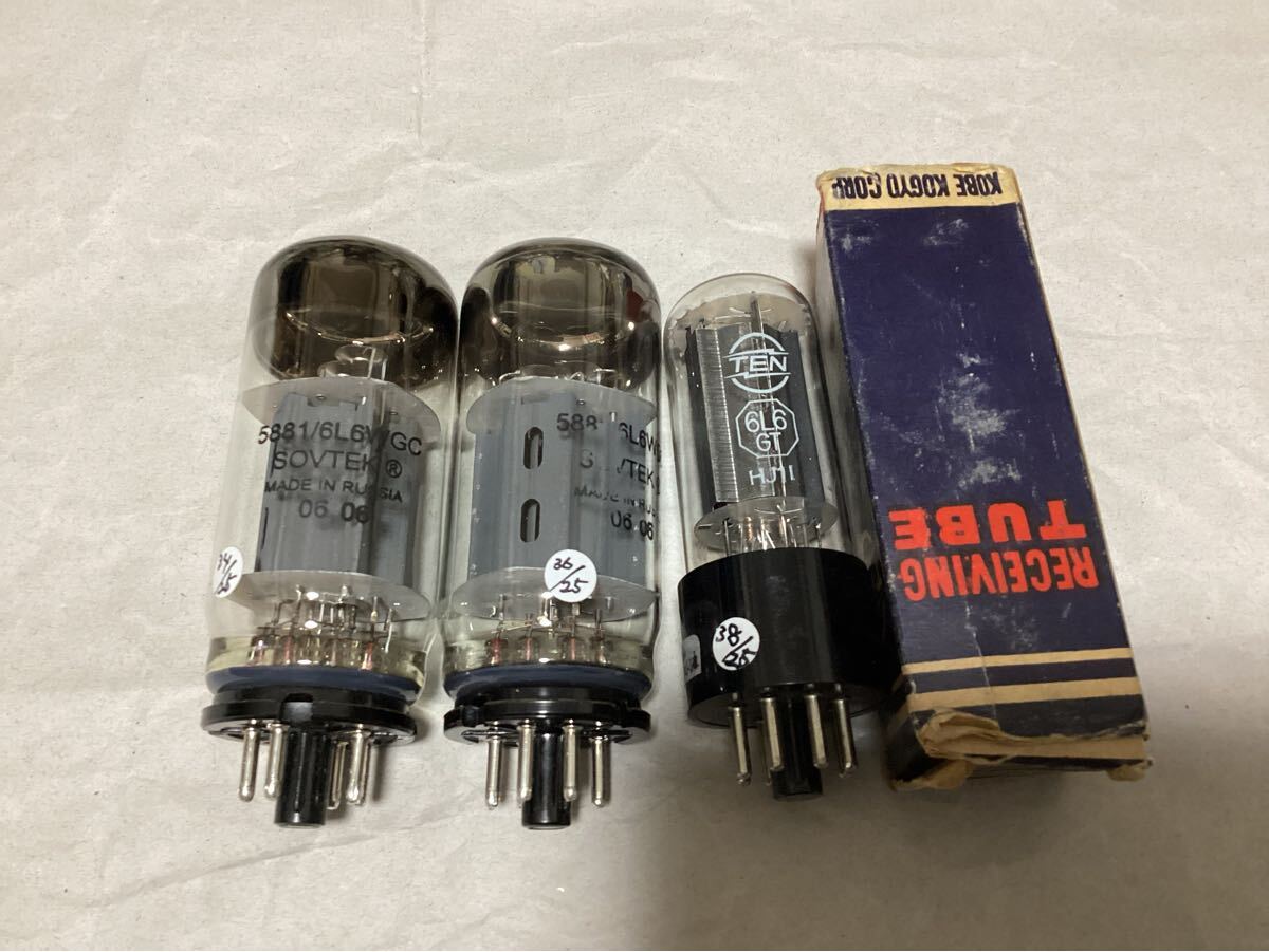 Yahoo!オークション - 真空管 6L6 3本セット ソブテック製5881/6L6WGC ...