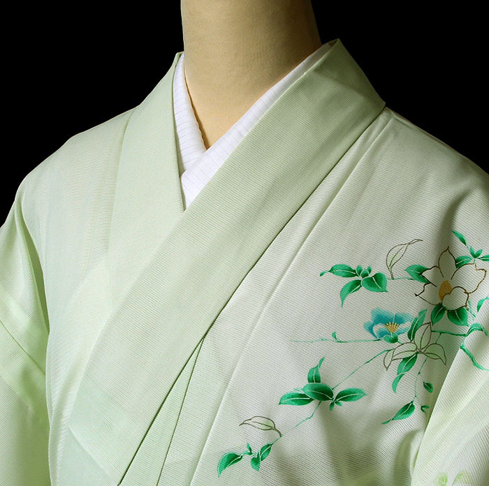 Yahoo!オークション - 7858 夏着物 洗える訪問着 花枝文 バチ衿 美品