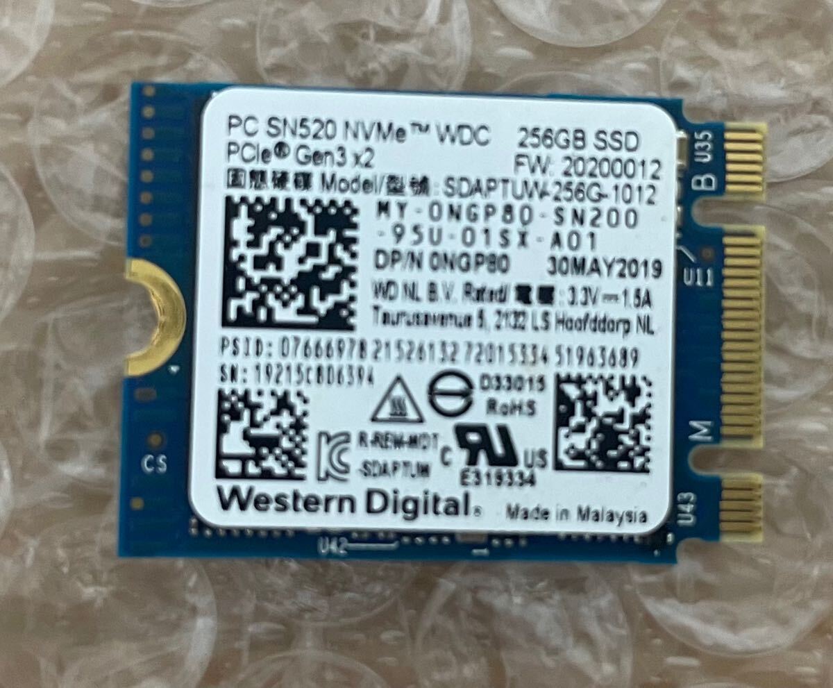 Yahoo!オークション - WD PC SN520 NVMe 256GB SSD SDAPTUW-256G-1012 ...