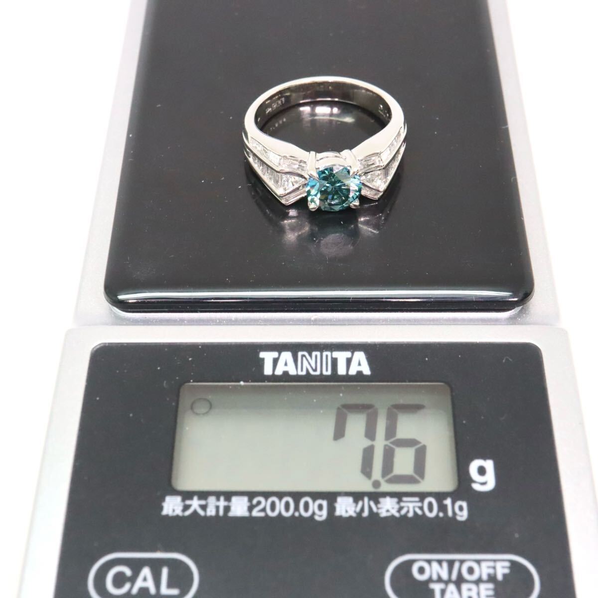 Yahoo!オークション - 1.127/0.73ct Pt900 天然ダイヤモンドリング U ...