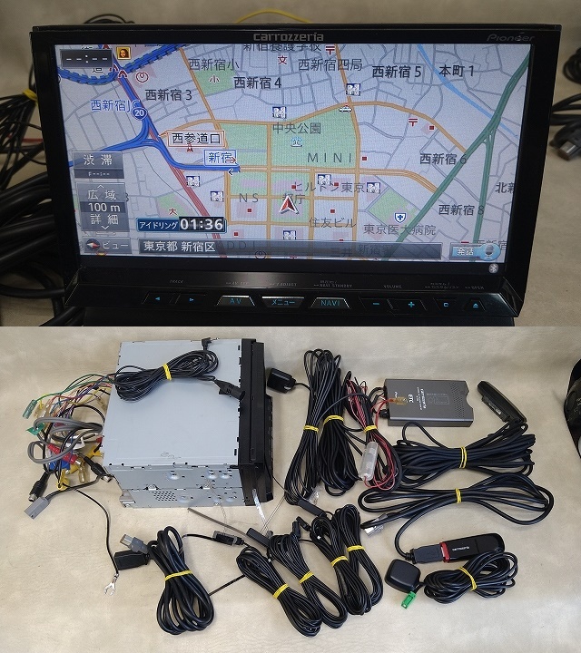 Yahoo!オークション - HDDナビ carrozzeria AVIC-ZH09 地デジ受信 DVD...