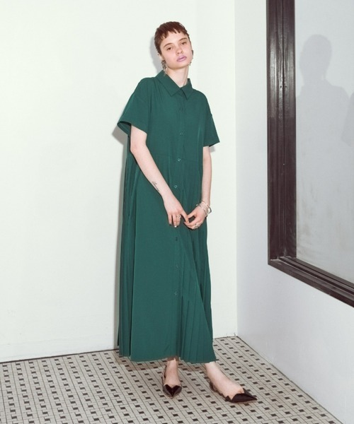 Yahoo!オークション - 「manana suerte」 半袖ワンピース FREE グリー...