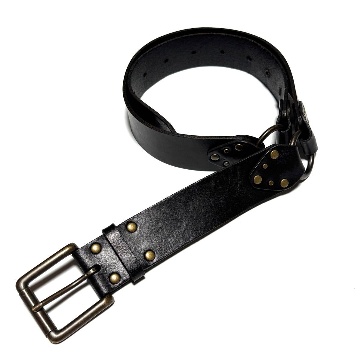 Yahoo!オークション - 80s w84㎝〜w98センチ ビンテージレザーベルト ...