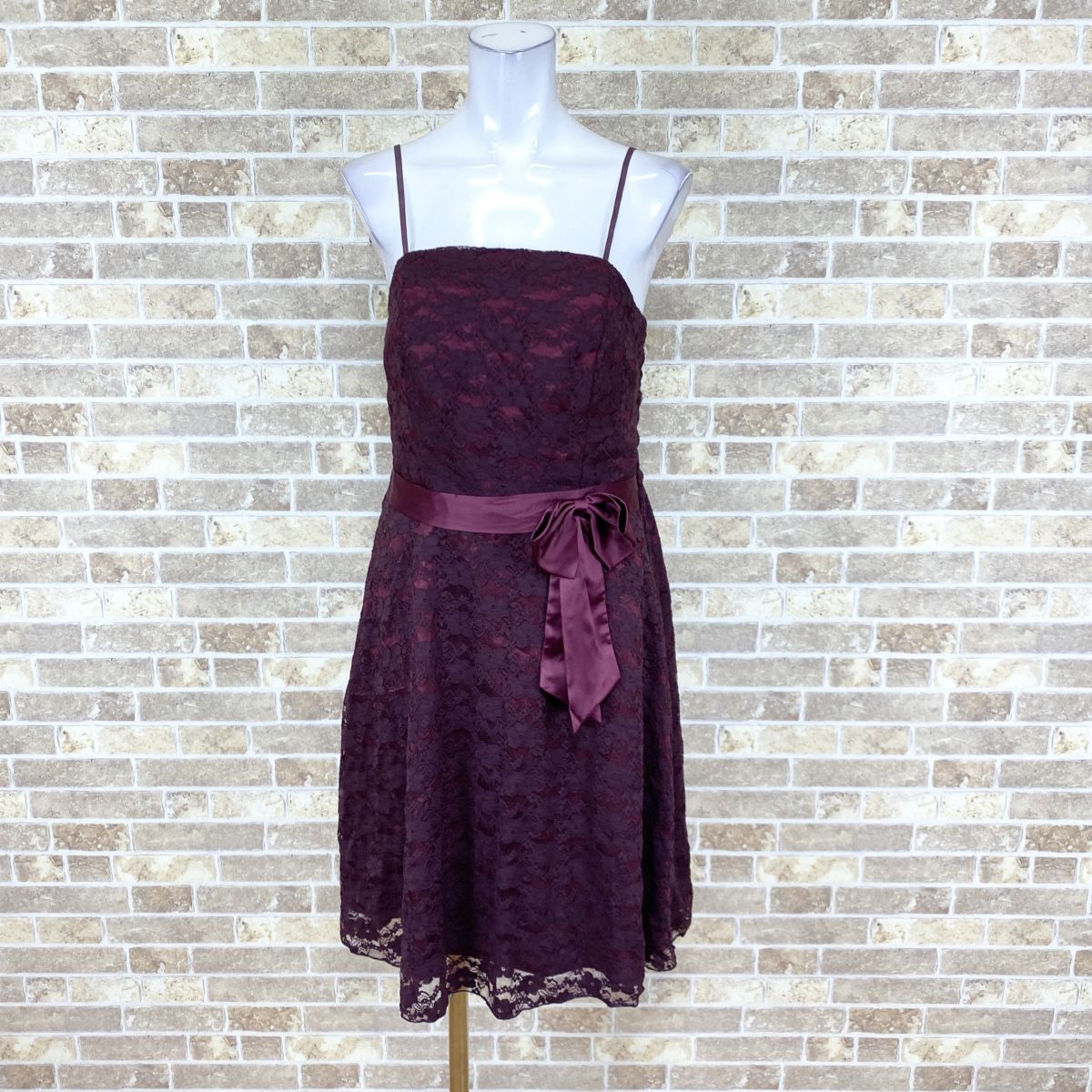 Yahoo!オークション - 1円 ドレス JK2 ワンピース L えんじ系 カラード...