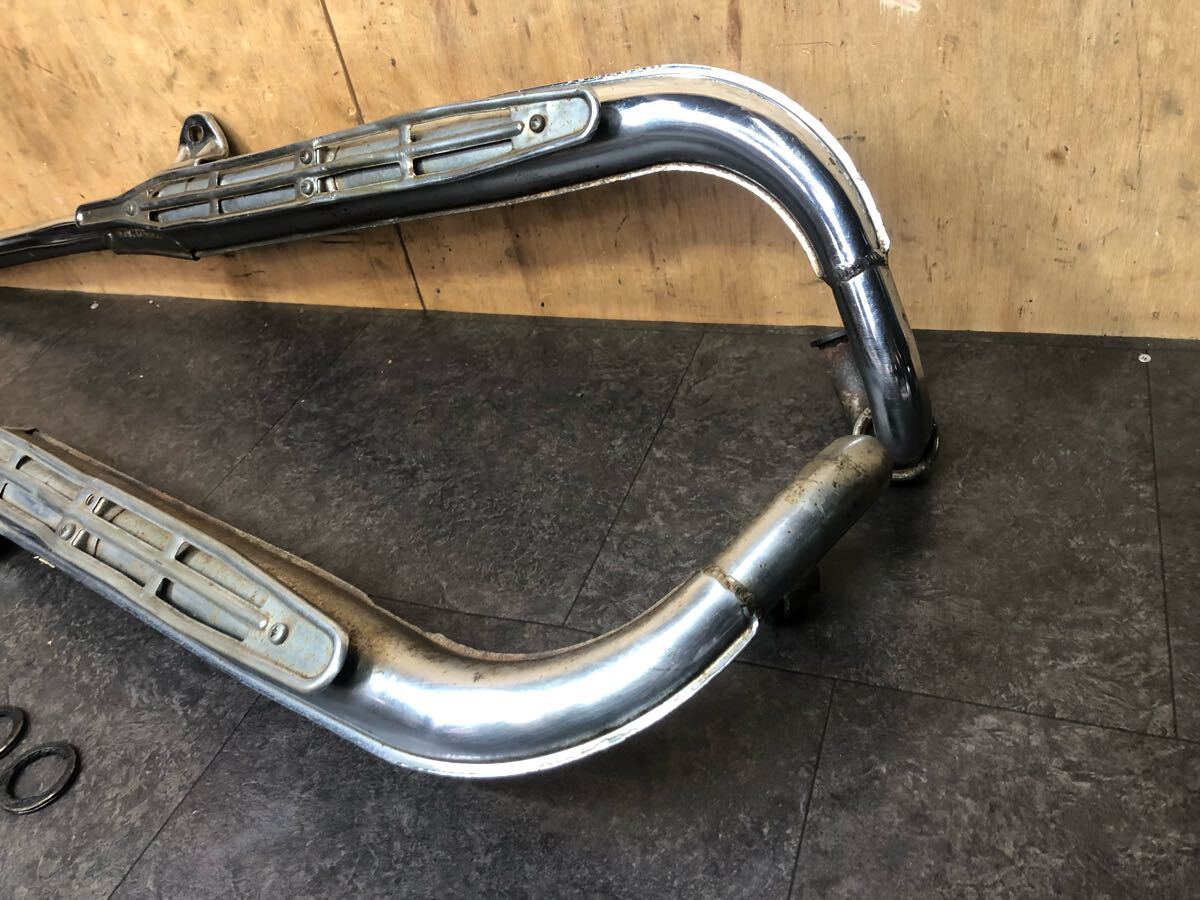 Yahoo!オークション - スズキ T90 T125 ウルフ 純正 マフラー 左右 ノ...