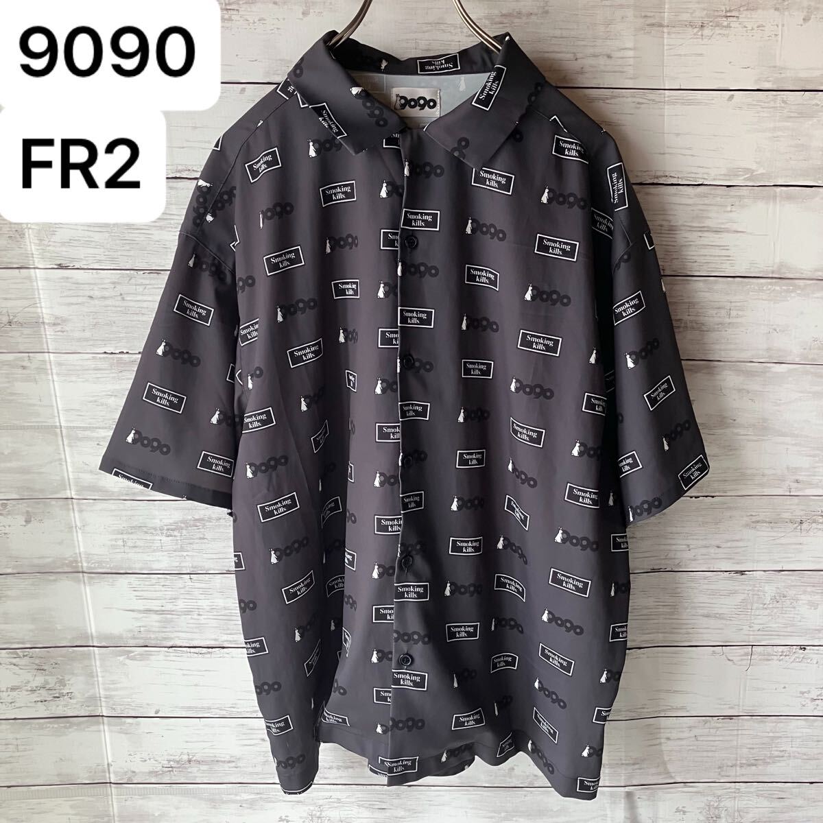 Yahoo!オークション - 【希少コラボ】FR2 9090 半袖 シャツ 総柄 smoki...