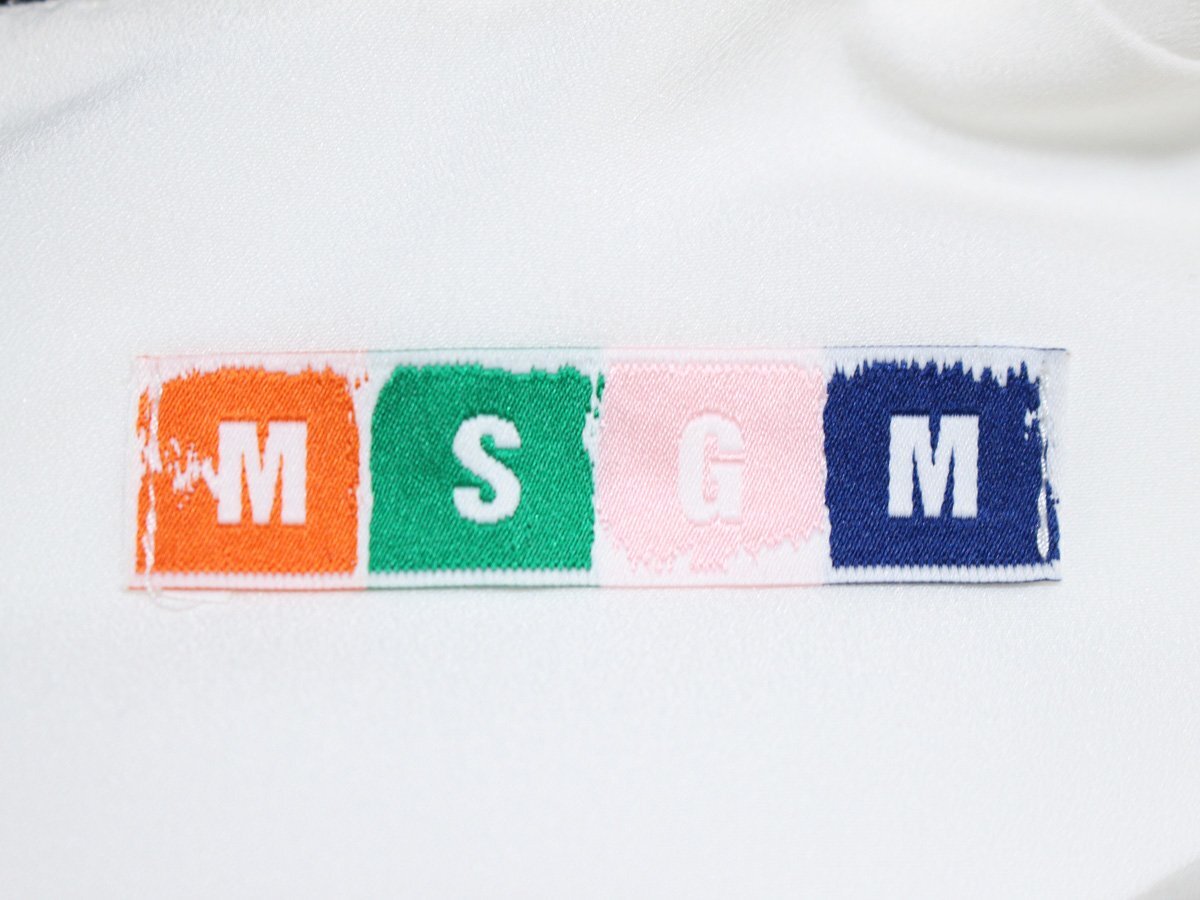 Yahoo!オークション - MSGM イタリア製 オーガンジー刺繍 フリル ノー...