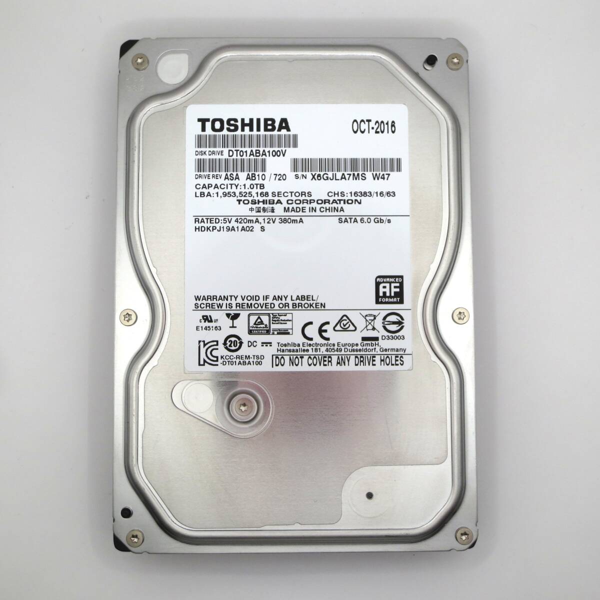 Yahoo!オークション - TOSHIBA 3.5インチHDD SATA(Serial ATA) 1TB DT0...