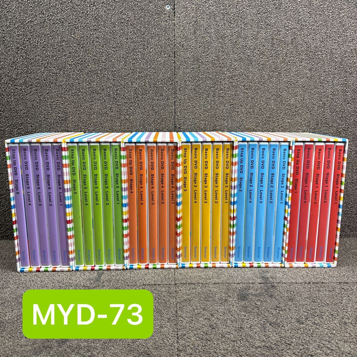 MYD-73 激安 DVD 英語教材 Benesse WORLD WIDE KIDS Basic Stage1〜6 Step Up 1〜6 English 多数 BOX6個まとめ売り 現状品 ...
