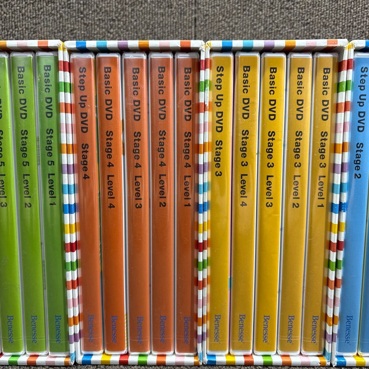 MYD-73 激安 DVD 英語教材 Benesse WORLD WIDE KIDS Basic Stage1〜6 Step Up 1〜6 English 多数 BOX6個まとめ売り 現状品 ...