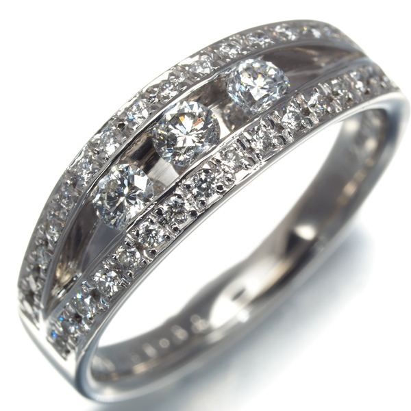 Yahoo!オークション - トリロジー リング ダイヤ ダイヤモンド 0.44ct ...