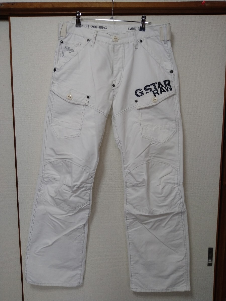 Yahoo!オークション - 《B86》【G-STAR RAW】カーゴパンツ W34 ホワイ...