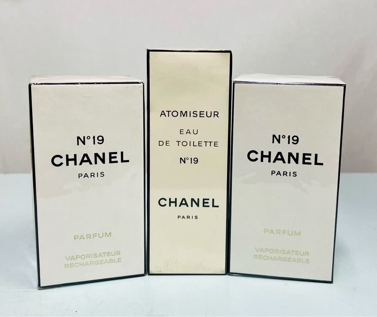 Yahoo!オークション - 中古 未開封 シャネル 香水 No°19 3本まとめ