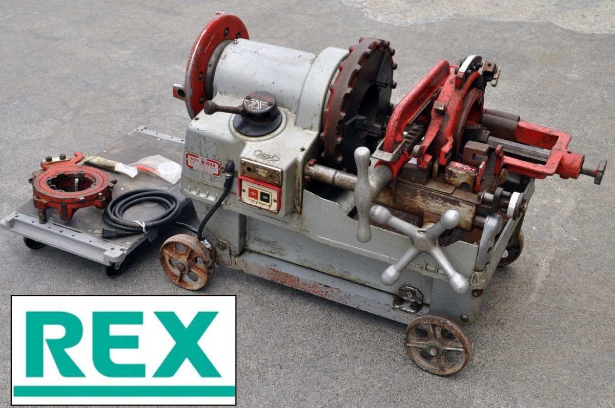 Yahoo!オークション - [通電OK] REX レッキス工業 ねじ切り機 N100A パ...