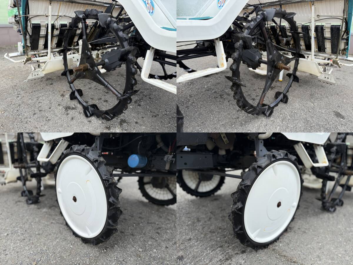 Yahoo!オークション - 栃木 クボタ 6条 田植機 SPU60 11.3馬力 ウエル...