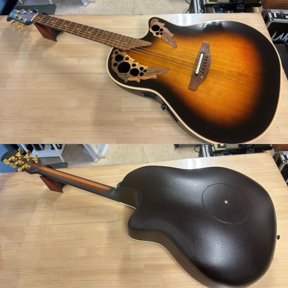 Yahoo!オークション - Ovation Elite 1768 オベーション ボディ割れあ...