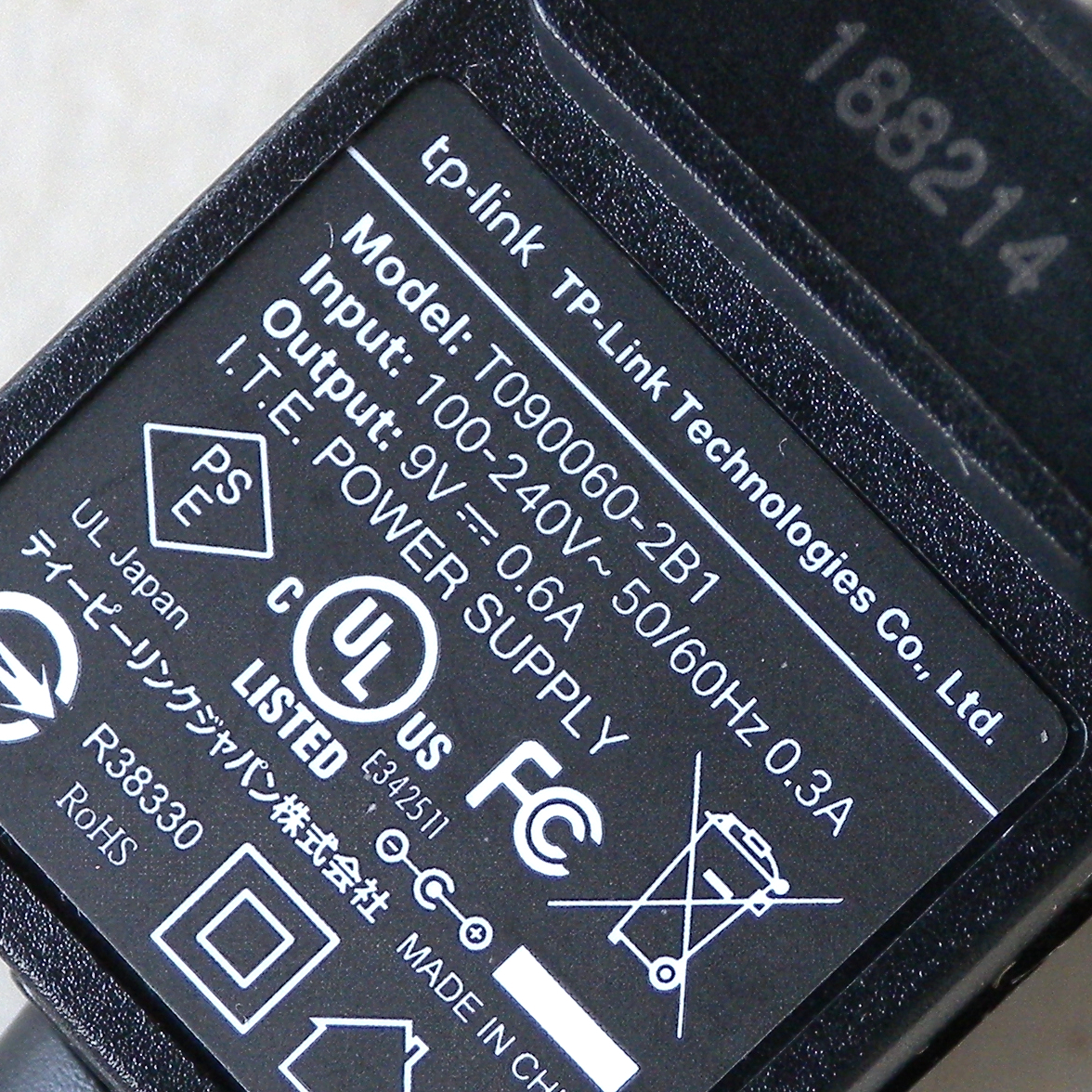 tp-link ティーピーリンク 純正 光メディアコンバーター MC220L 等用 ACアダプター T090060-2B1 センタープラス 9V 0.6A 600mA(変圧器、アダプター ...