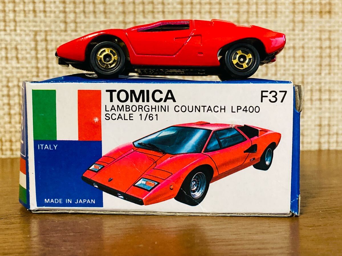 Yahoo!オークション - 貴重 青箱トミカ F37 ランボルギーニ カウンタッ...