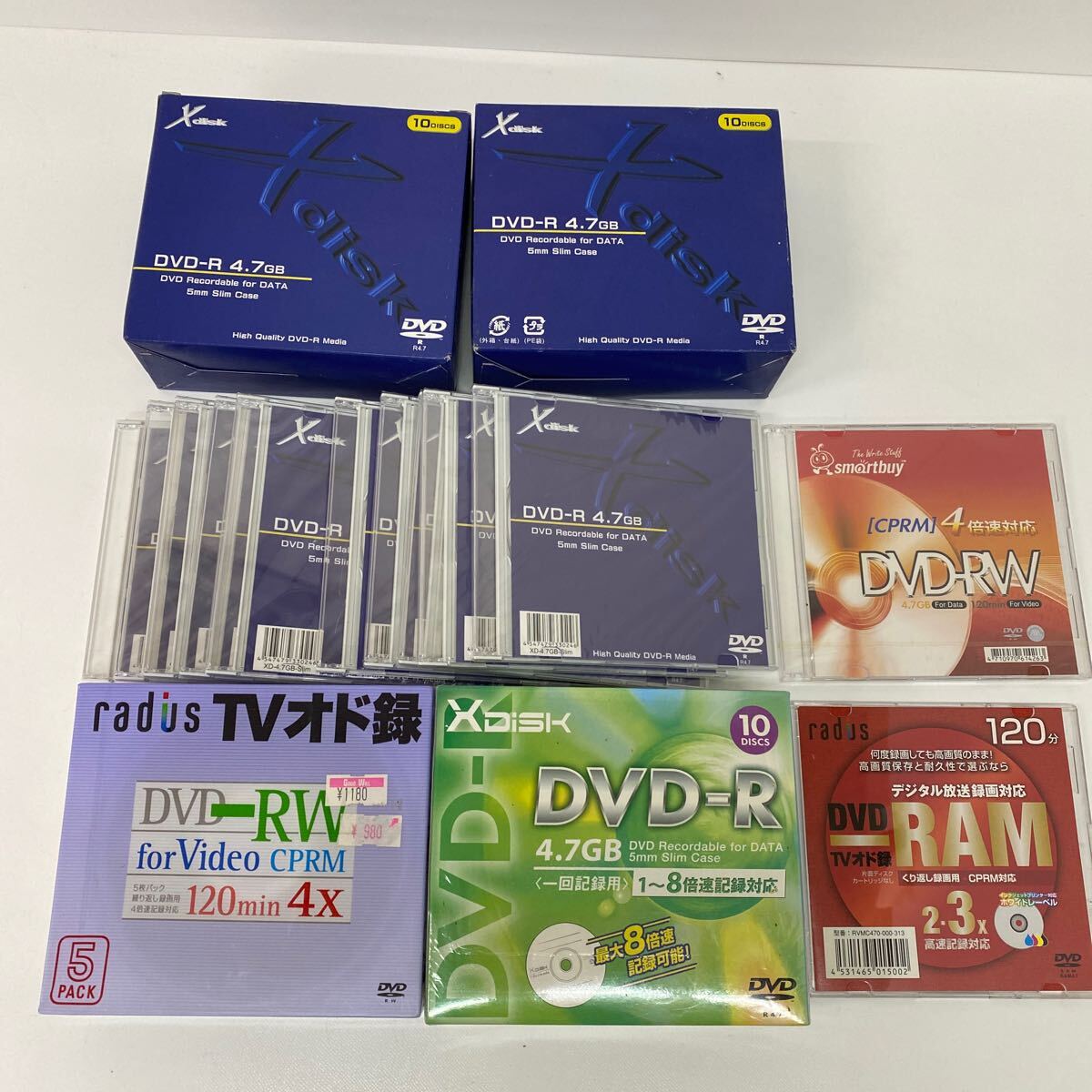 Yahoo!オークション - 517 未開封 データ用DVD-R/DVD-RW まとめ売り XD...