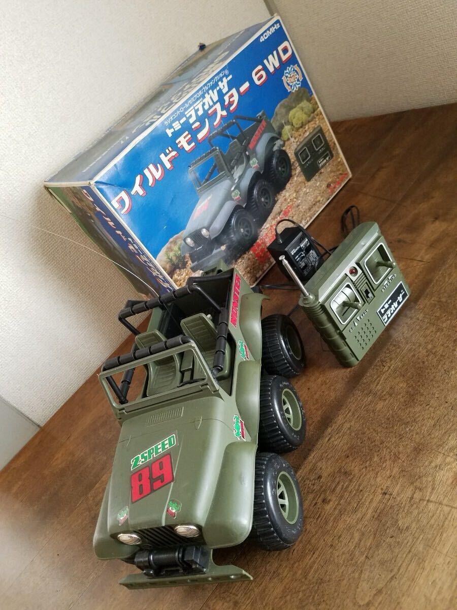 当時物 トミー ラデオ レーサー ワイルド モンスター 6WD TOMY RCカー ラジコン オフロード ミリタリー ジープ JAPAN 日本製 昭和 レトロ(中古)のオークション落札情報