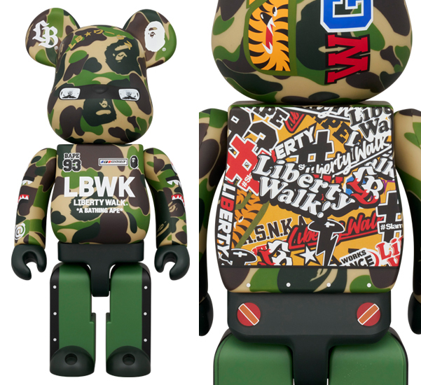 Yahoo!オークション - LBWK × BAPE 400%ベアブリック/未使用